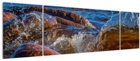 Detailní obraz - voda mezi kameny (170x50 cm)