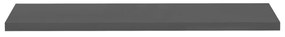 Petromila Plovoucí nástěnné police 4 ks lesklé šedé 120x23,5x3,8 cm MDF