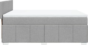 Box spring postel s matrací světle šedá 160 x 200 cm textil 3289412