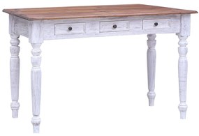 Psací stůl se zásuvkami bílý 117 x 57 x 75 cm recyklované dřevo 283908