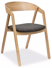 Jídelní  čalouněná dubová židle - GURU/ALMA