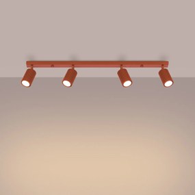 Sollux Lighting Stropní svítidlo KARBON 4L červený okr