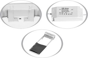 LED podhledové svítidlo Ecolite RAFA LED-WSQ-25W/41/CHR 25W 4100K neutrální bílá