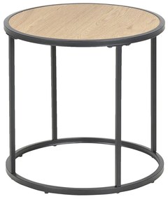 Design scandinavia Noční stolek kulatý Seashell, 45 cm, dub