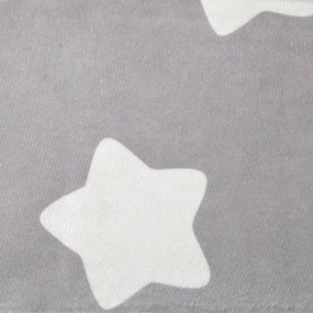 vidaXL Dětská rozkládací pohovka 2místná měkký plyš [357028] Barva: Světle šedá a bílá
