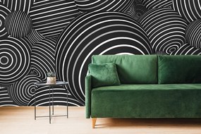 Samolepící tapeta černobílé kuličky - 150x100 cm