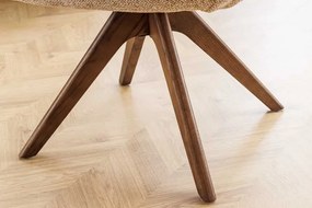 Designová otočná židle Parthenia taupe / hnědá