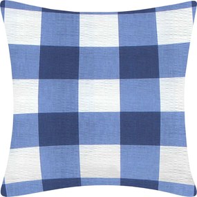 Krepový povlak na polštář Kostky - modré Velikost: 40 x 40