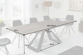 Keramický roztahovací stůl Kody 180-230 cm dubový vzor