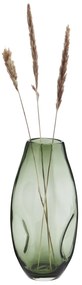 MADAM STOLTZ Skleněná váza Organic Shape Green, zelená barva, sklo