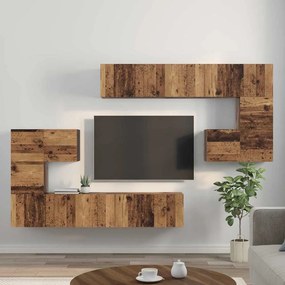 TV jednotky 4 ks Staré dřevo Kompozitní dřevo 3393492
