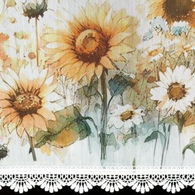 KRÁTKÁ ZÁCLONA NA PÁSCE SUNFLOWER 150X70 CM KVĚTY