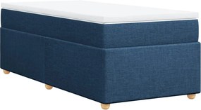 Box spring postel s matrací modrá 80x200 cm textil 3285337