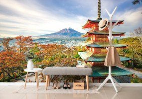 Samolepící fototapeta výhled na Chureito Pagoda a horu Fuji