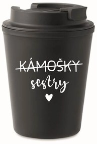 KÁMOŠKY SESTRY - černý termohrnek 300 ml