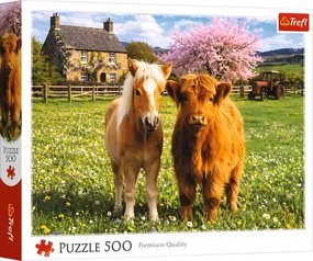 TREFL Puzzle Přátelé na farmě / 500 dílků / 48 x 34 cm