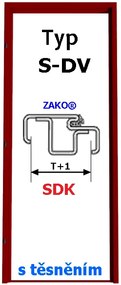 Ocelové zárubně 100x197cm ZAKO typ S-DV