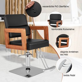 Costway Hydraulic Barber Chair Salon Křeslo pro kadeřníka s otáčením o 360