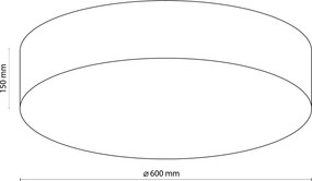 TK Lighting Černé stropní svítidlo Rondo 600mm pro žárovku 4x E27 TK1587