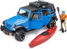 Bruder Jeep Wrangler Rubicon s kajakem a figurkou / 1:16 / od 4 let