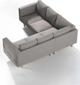 Potah na pohovku IKEA Norsborg rohová 4-místná barva šedá látka pletený vzor