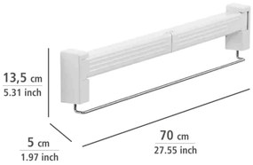 WENKO 3770013100 - Sušák na prádlo BUTTERFLY 70x13,5 cm stříbrná/bílá
