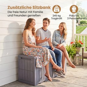Costway Úložný box odolný proti povětrnostním vlivům 455 L venkovní úložný box