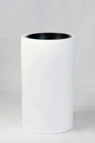 Kulatý květináč ESTRA, výška 60 cm, bílý mat