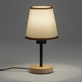 Brilagi - Stolní lampa NUBILA WOOD 1xE27/25W/230V dub/hnědá