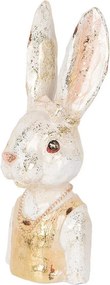 Dekorace busta králík se zlatým třpytem - 12*12*29 cm
