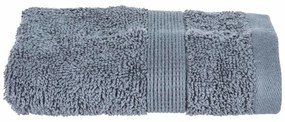 Bavlněný ručník na ruce s ozdobnou bordurou, šedý koupelnový ručník z bavlny s hustou osnovou