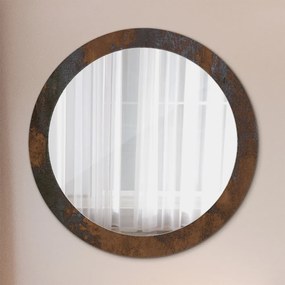 Kulaté dekorativní zrcadlo Kovový rustikální fi 80 cm