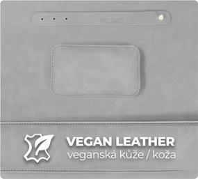 Podložka na stůl 80 × 40 cm s opěrkami zápěstí - 3-dílná sada - světle šedá