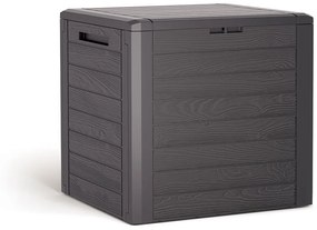 Prosperplast Zahradní box WOODEBOX umbra 58,5 cm - 140L