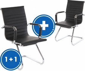 Konferenční židle Prymus K 1 + 1 ZDARMA, černá