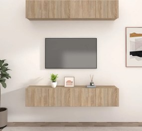 vidaXL TV skříňky 4 ks 80 x 30 x 30 cm kompozitní dřevo [3114188] Barva: Betonová šedá