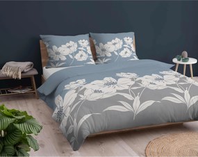 Detexpol Flanelové povlečení 220x200 modré květy 4948 A Flanel 2024