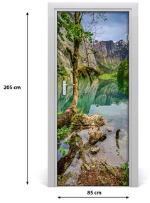 Fototapeta na dveře samolepící jezero v horách 85x205 cm