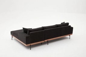 Hanah Home Rohová pohovka LIVA antracitová pravá 287 cm 825BLC2814