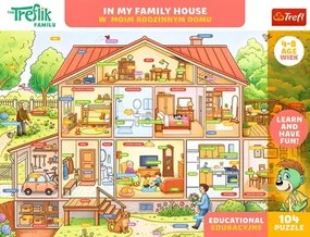 TREFL Puzzle Treflíci: V mém rodinném domě / 104 dílků / 60 × 40 cm