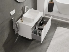 Mexen Orio, koupelnová skříňka 80 cm, 1 zásuvka, bílá matná, 91A10-08047-1-BF01
