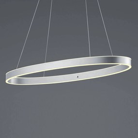 LED závěsné světlo Delta, kulaté, hliník matný