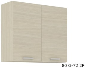 Kuchyňská skříňka horní dvoudveřová CHAMONIX 80 G-72 2F, 80x71,5x31, dub ferrara
