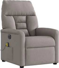 Elektrické masážní polohovací křeslo taupe textil 3303029