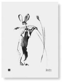 Plakát Hare in Harvest Time 30x40 cm Teemu Järvi Illustrations