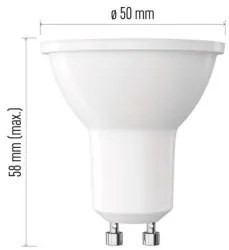 Emos lighting LED žárovka Basic MR16 / GU10 / 5,2 W (40 W) / 450 lm / teplá bílá 1525730235