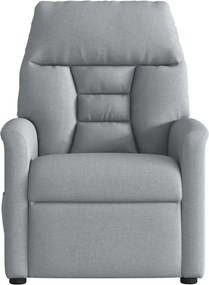Elektrické polohovací křeslo světle šedé textil 3303012