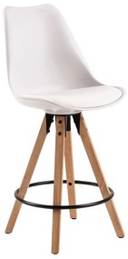 Skandinávská barová židle s opěradlem Hoker Bílý IWO
