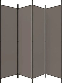 vidaXL 4dílný paraván 200x200 cm textil [350182] Barva: Bílá