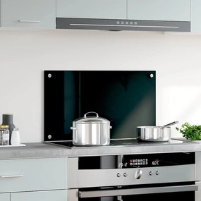 Kuchyňský panel černý 70 x 40 cm tvrzené sklo 249481
